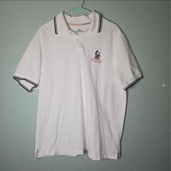 Shirts | Disney Parks Authentic Polo Shirt Mens Xl White Golf Mickey ...
